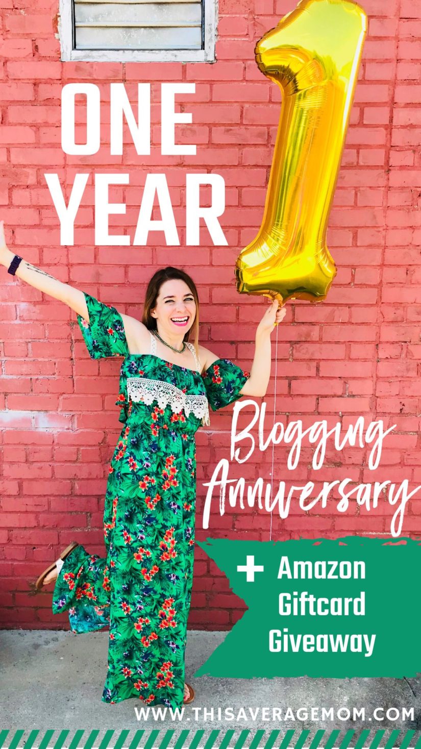 One Year Blog Anniversary + Amazon Gift Card Giveaway!!! - thisaveragemom