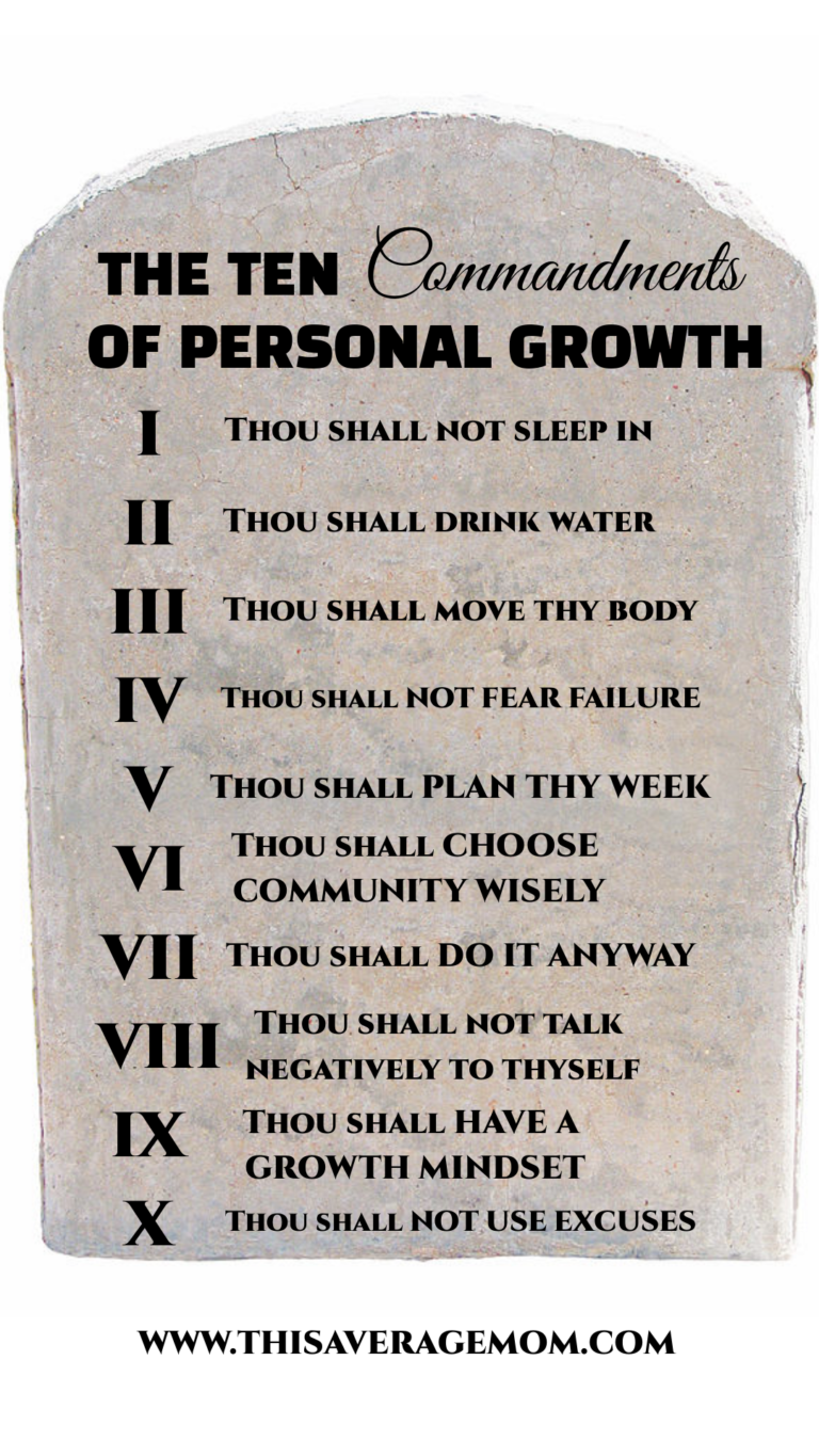 The 10 Commandments of Personal Growth - thisaveragemom